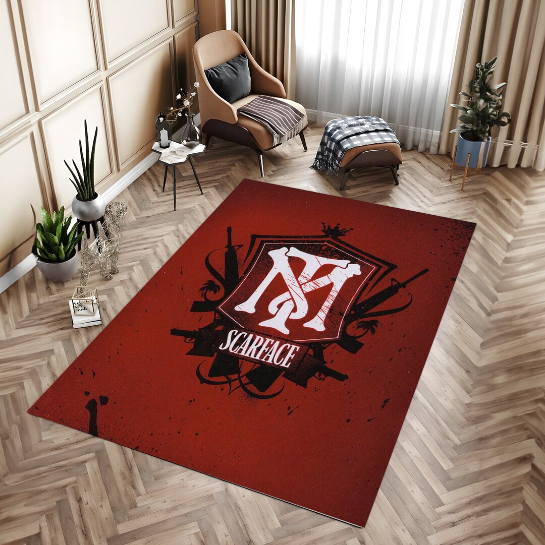 Scarface Rug, Tony Montana Emblem, Modern Office Decor - Etsy