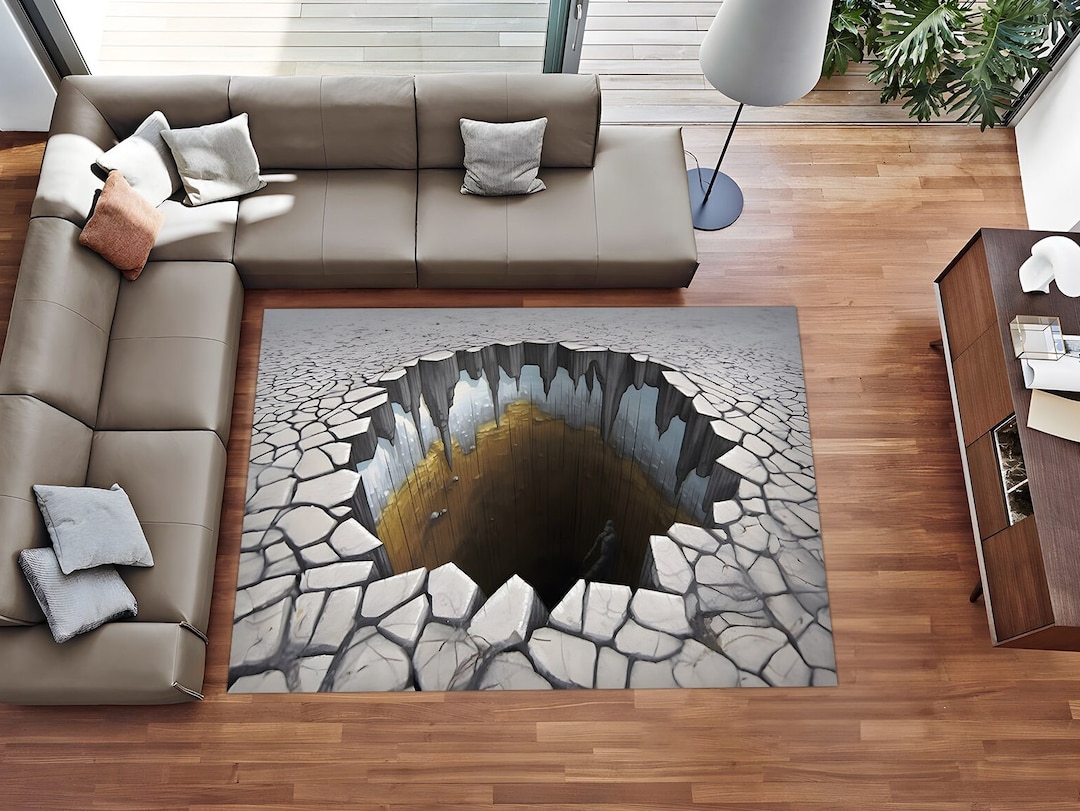 3D Rug, 3D Design, Deep Hole Rug, 3D Huge Crack, Illusion Rug,optical ...