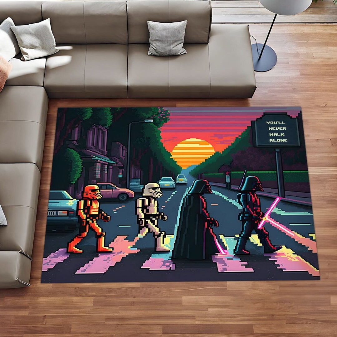Beatles Rug, Crosswalk Rug, Home Decor, Rock Band Theme, Personalized ...
