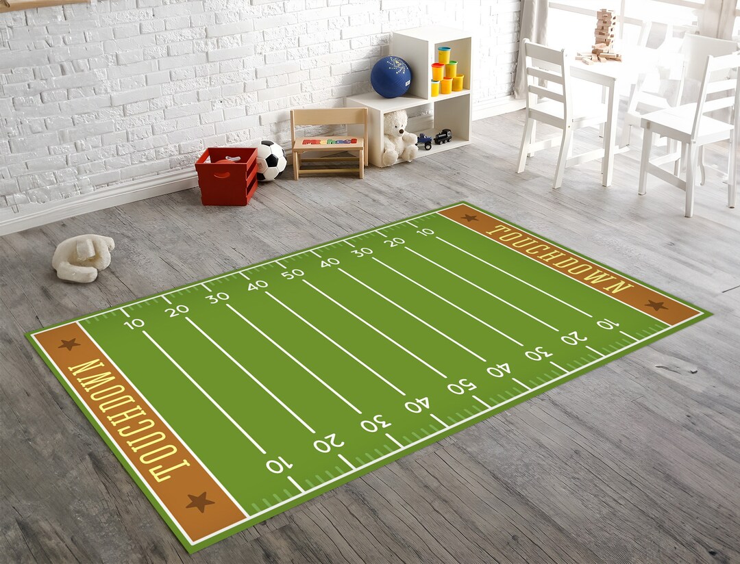 American Football Field Rug, NFL Field Rug, Kids Room Decor, for ...