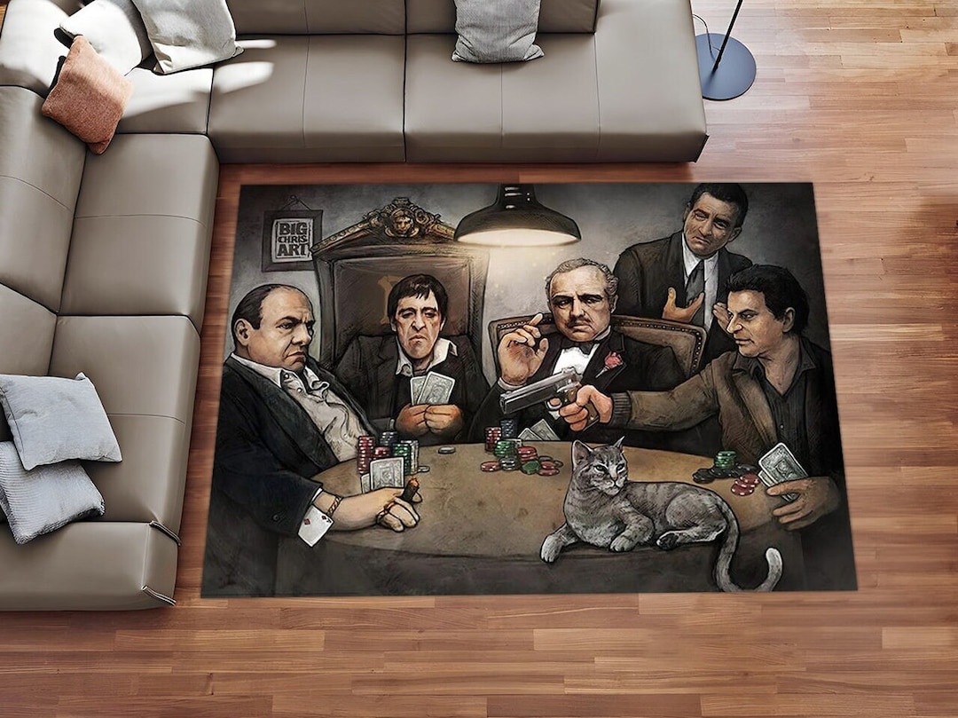 God Father Rug, Scarface Rug, Don Corleone Rug, Tony Montana Rug, Mafia ...