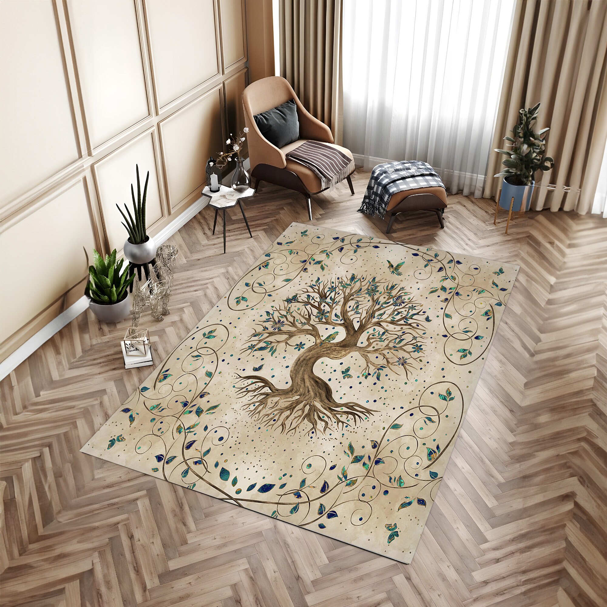 Life Tree Rug, Klimt Life Tree, the Tree of Life Rug, Beginning of the ...