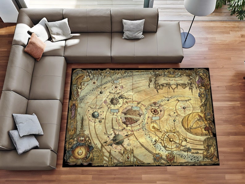 Solar System Rug Planets Rug Milky Way Decor Space Rug - Etsy