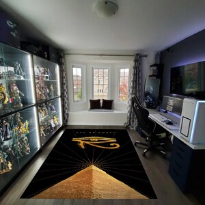 Egypt Rug, Horus Eye Rug, Ancient Room Decor, Ra Rug, Ankh Rug ...