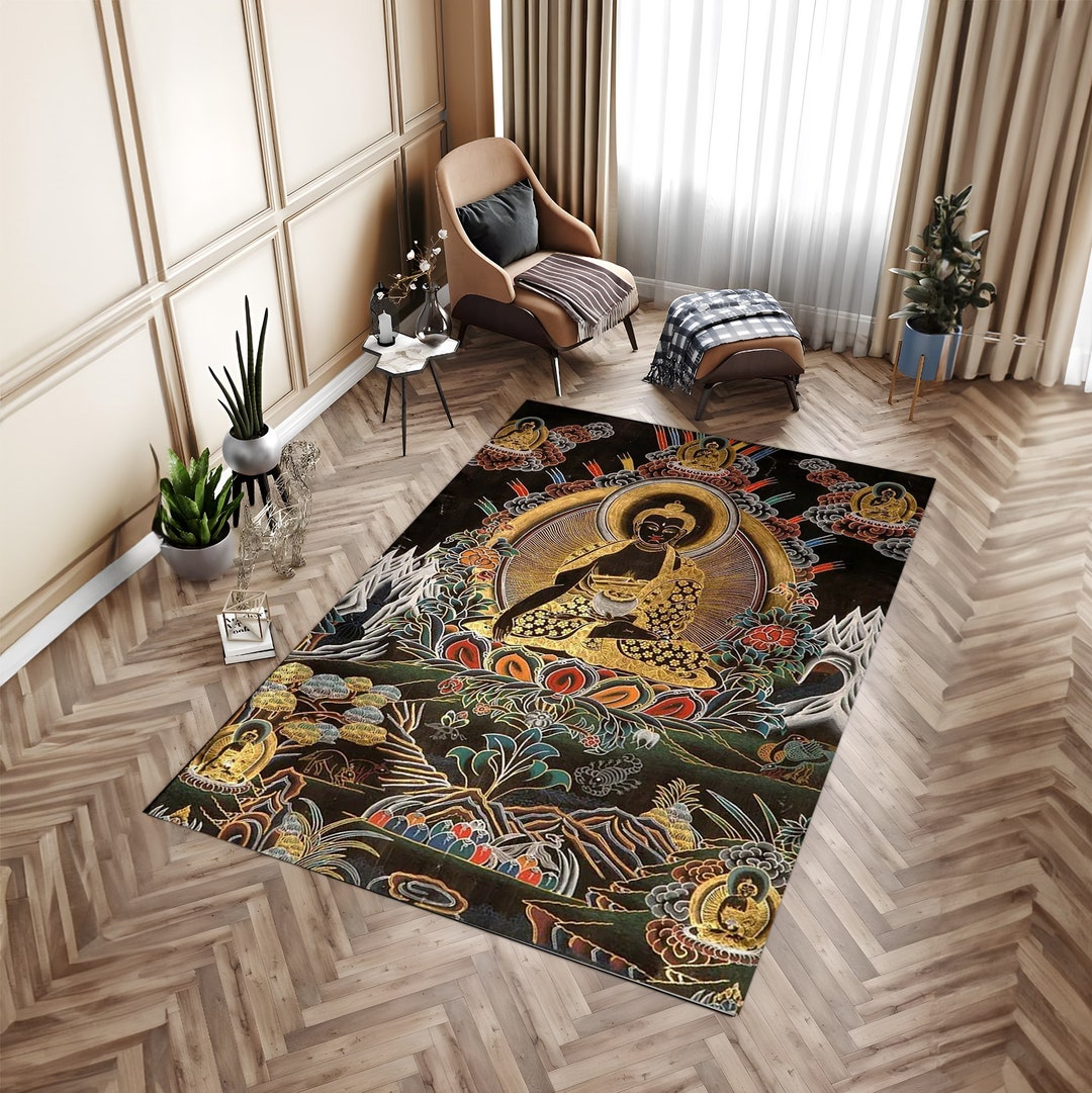 India Themed Rug, Motifs Rug, Mystic Rug, Temple Rug, Room Decor ...