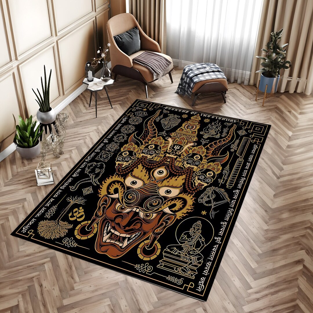 Anime Rug, Chinese Pattern Rug, Korean Themed Rug, Dragon Rug, Living ...