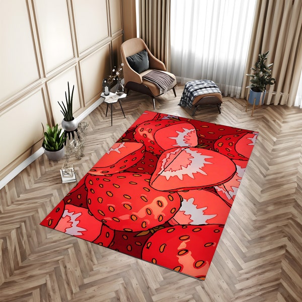 Strawberry Rug - Etsy