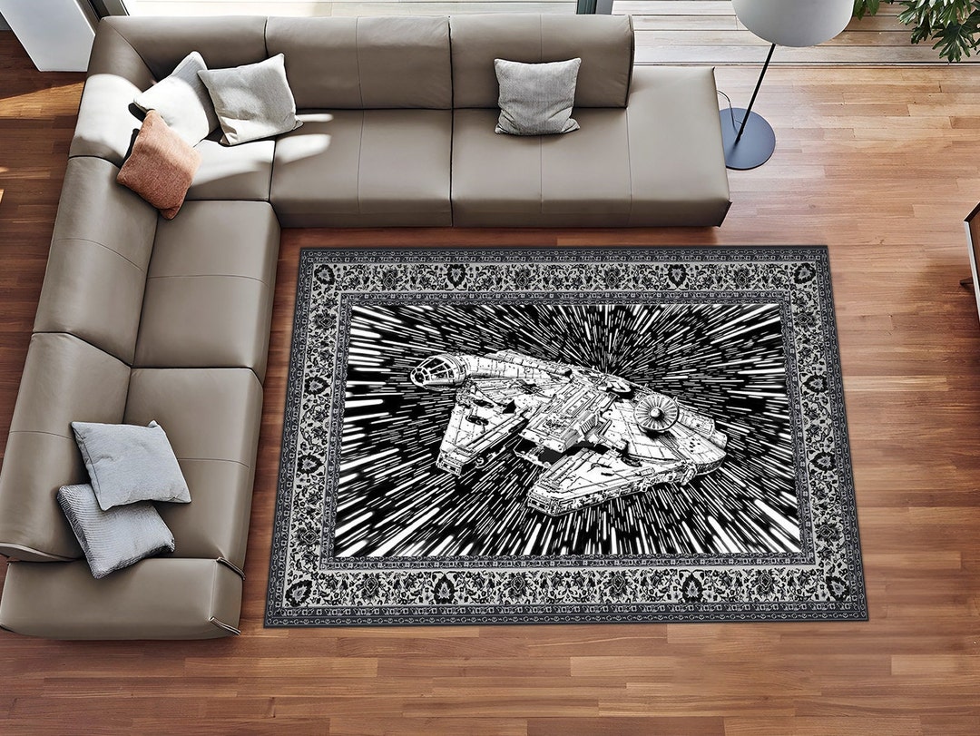 Keep off and Starwars Rug, Millenium Falcon Rug, Starwars Ship Rug ...