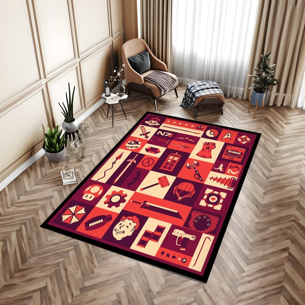 Honeycomb Rug, Neon Look Rug, Gamer Rug, Gaming Room Rug, Gamer Teppich ...