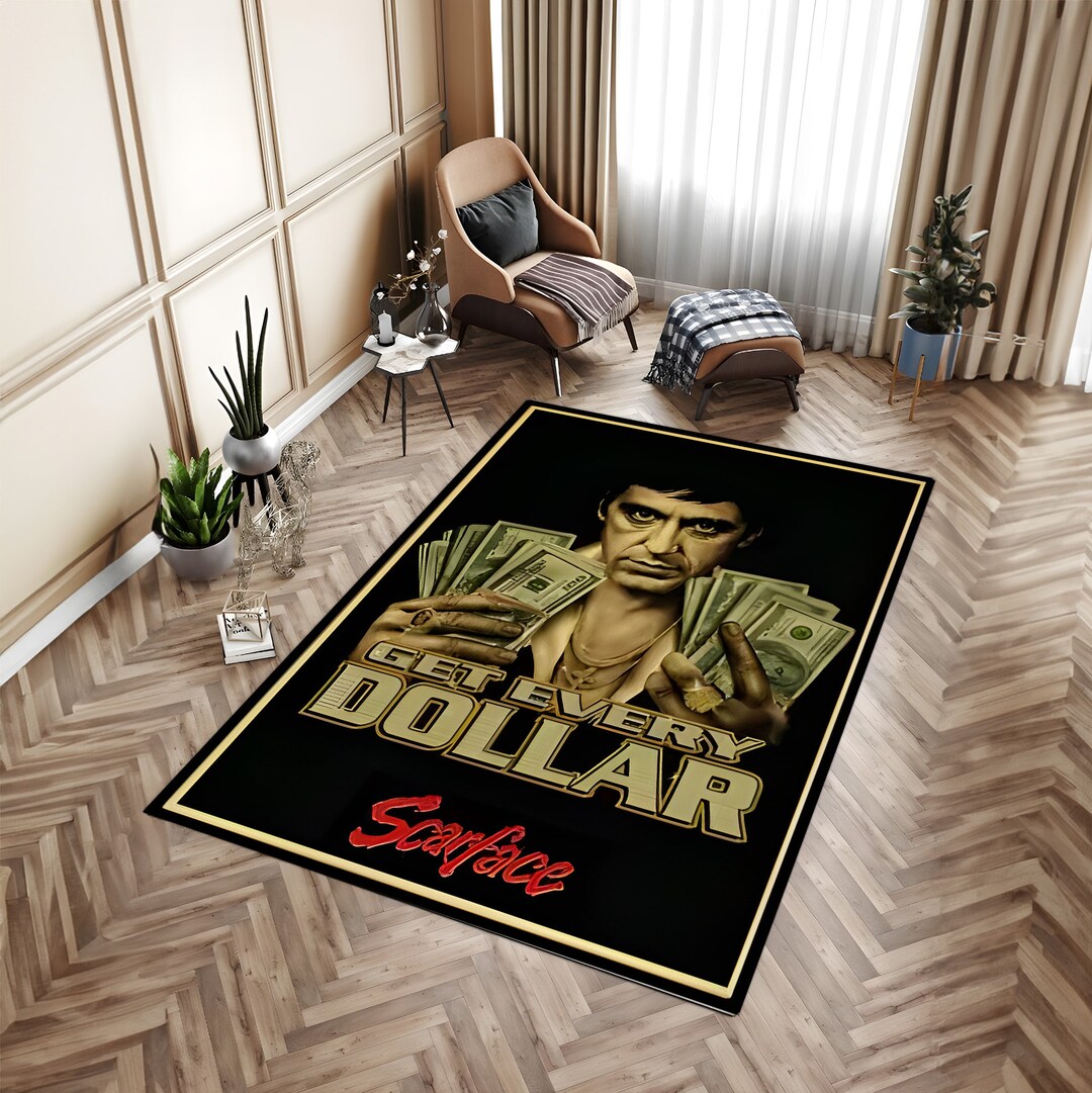Scarface Rug, Tony Montana Rug, Mafia Theme Rug, Cool Rug, Living Room ...