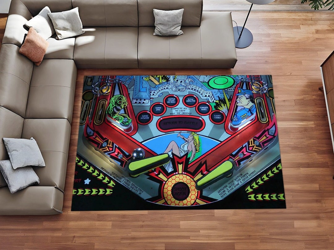 Pinball Playfield Rugs, Pinball Rug, Pinball Game Room Rug, Kids Room ...