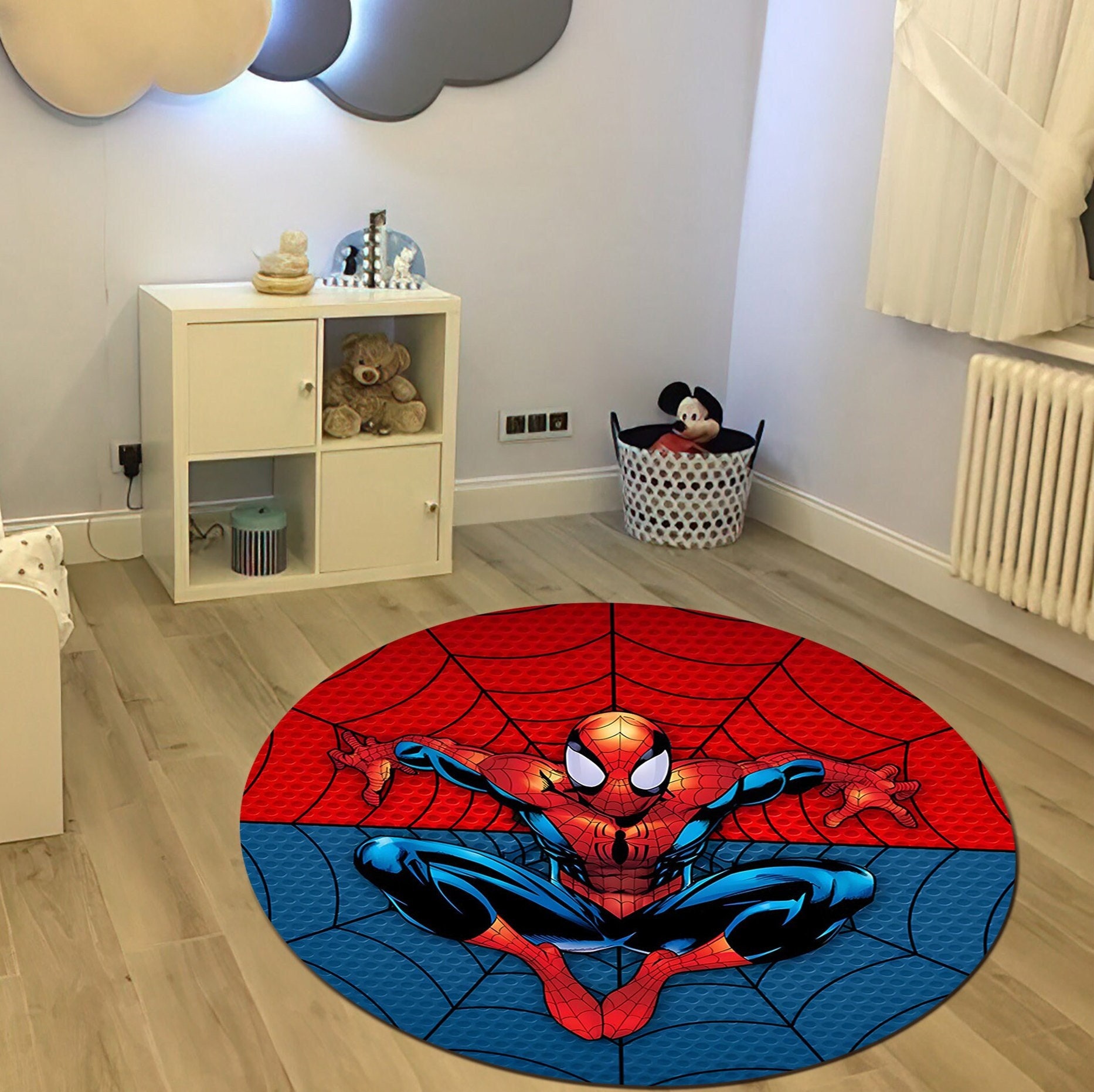 Spiderman Rug, Round Rug, Circle Rug, Kids Room Carpet, Home Decor ...
