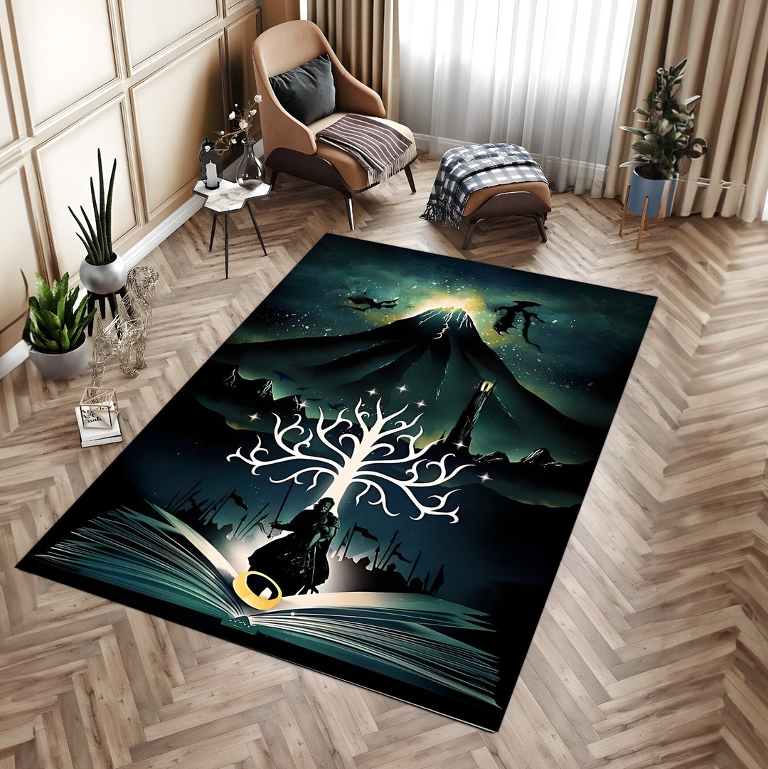 White Tree of Gondor, Lord of the Rings Rug, LOTR Decor, Life Tree Rug ...