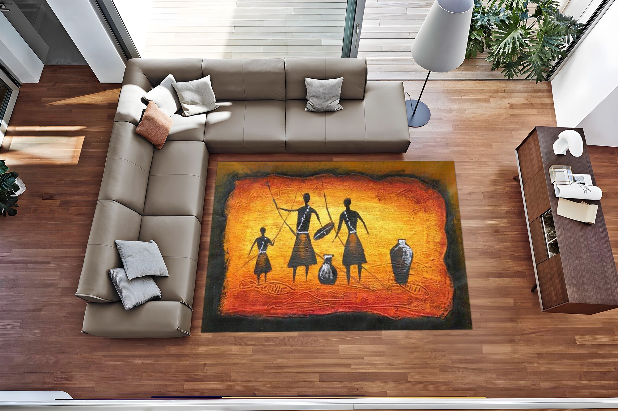 African Clan Rug, African Girl Rug, Ancient Rug, Modern Art, Special ...