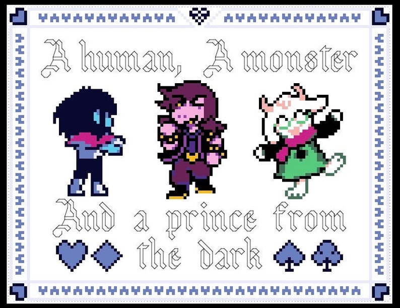 Deltarune 'the Legend' Cross Stitch Pattern PDF - Etsy