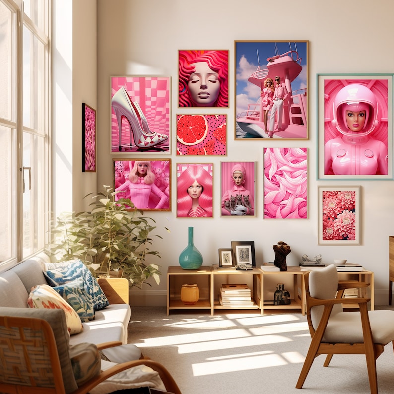 100 Girly Wall Art Set Aesthetic Posters and Maximalist Decor Funky ...