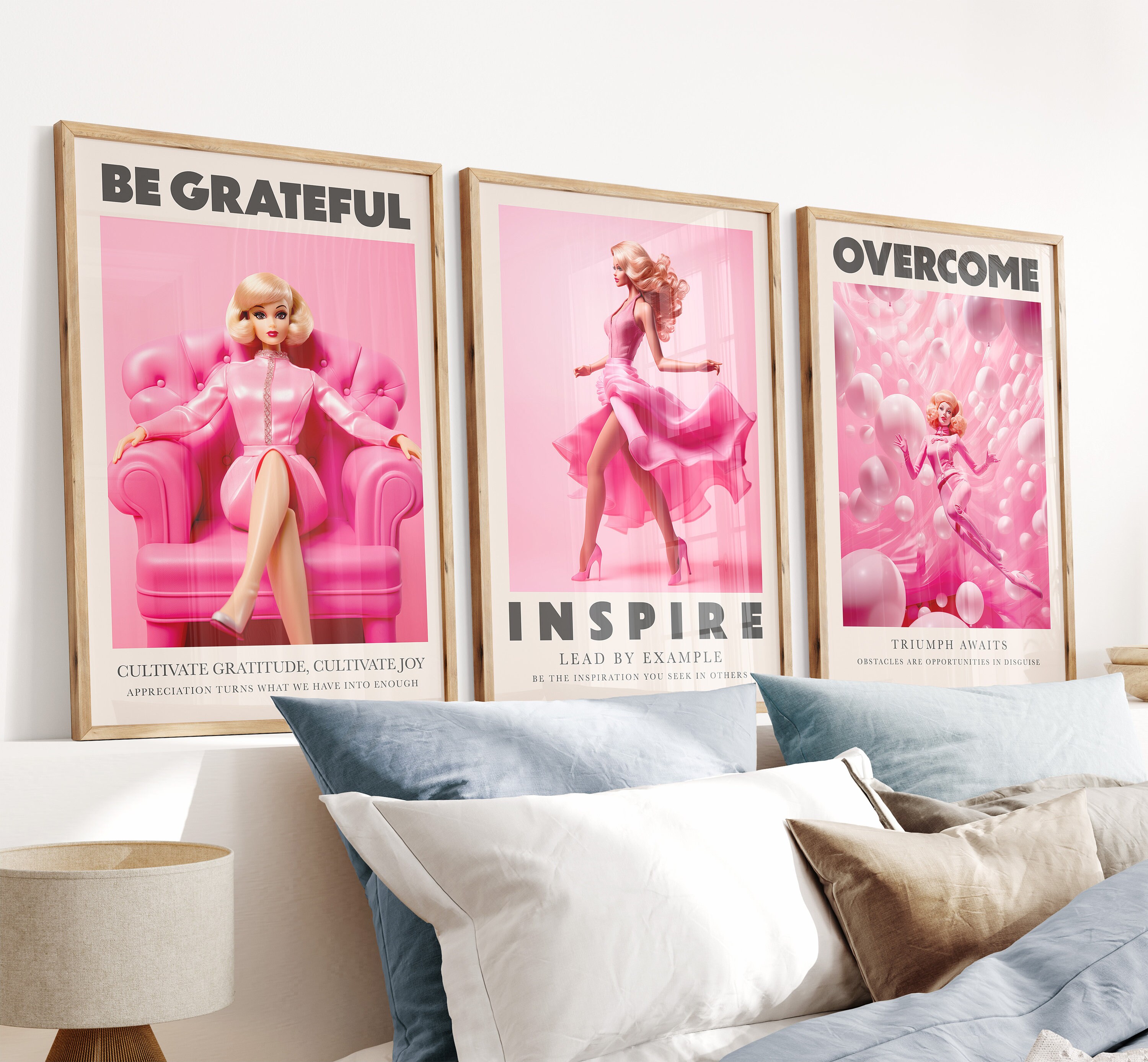 Barbie Retro Poster Set of 10 Barbie Wall Art Barbie Pictures Above Bed ...