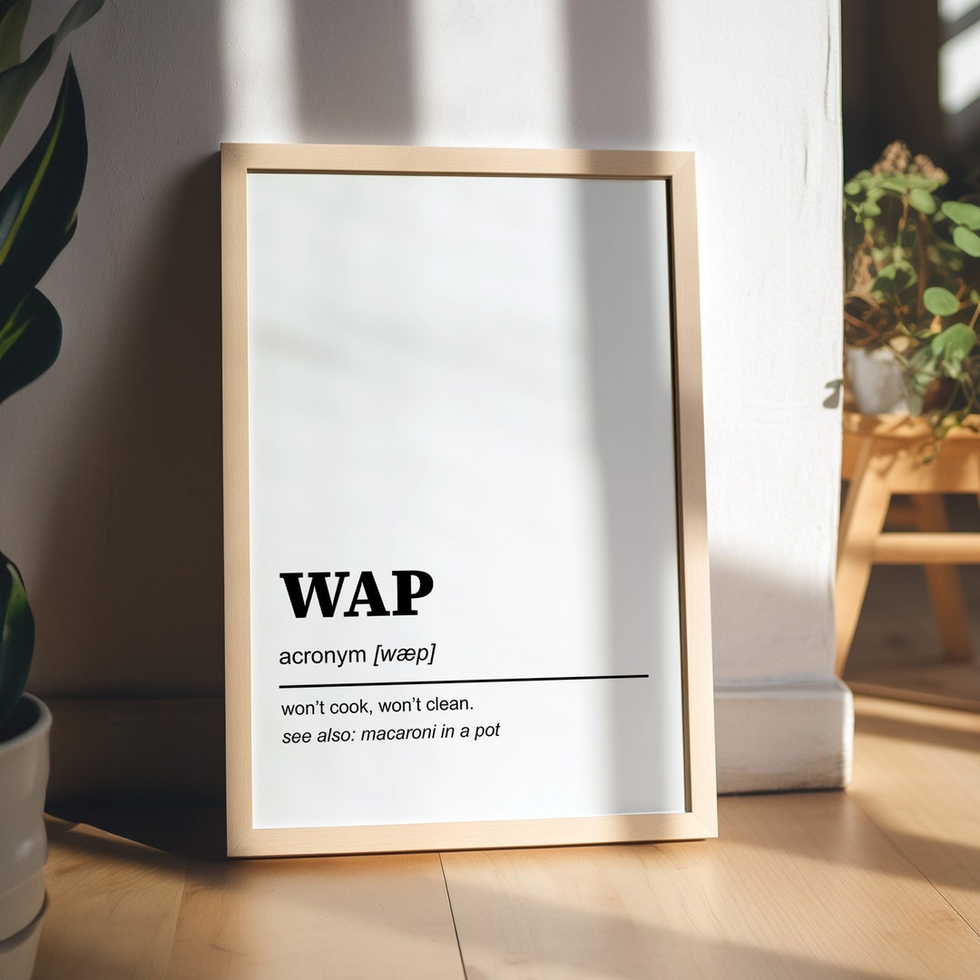 Valentine Printable, WAP Definition Print, Funny Gift Ideas, Home Decor ...