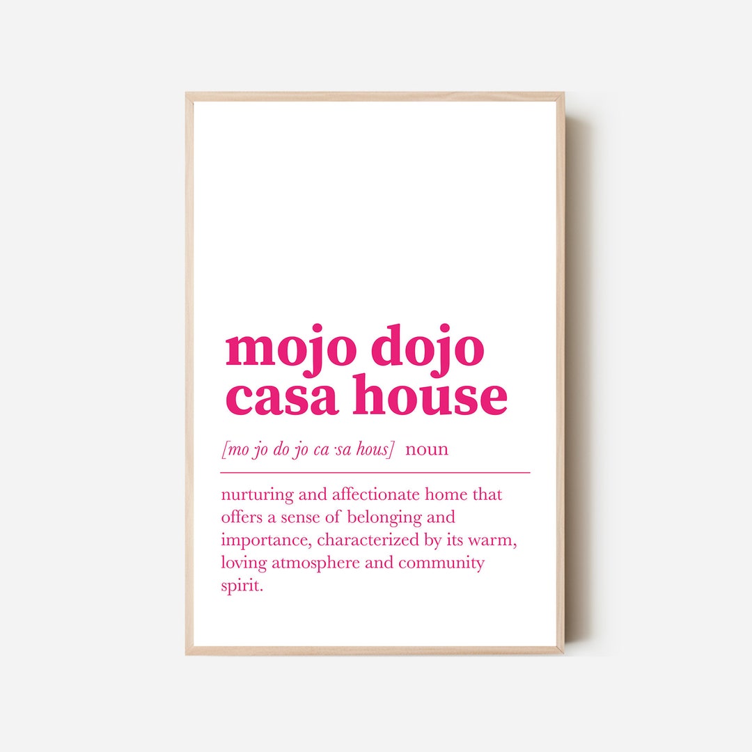 Mojo Dojo Casa House DEFINITION PRINT: Pink Room Decor, Barbie Art ...