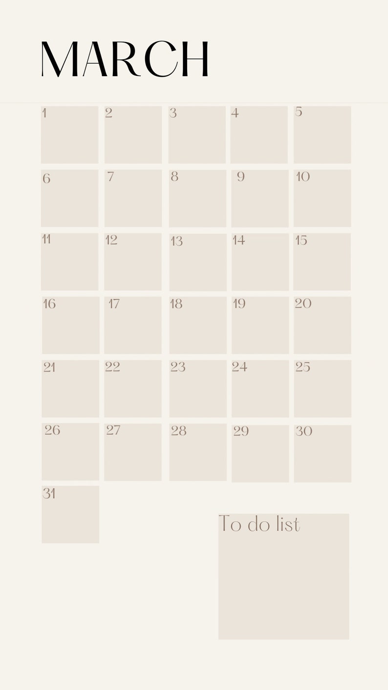 Monthly Calendar - Etsy