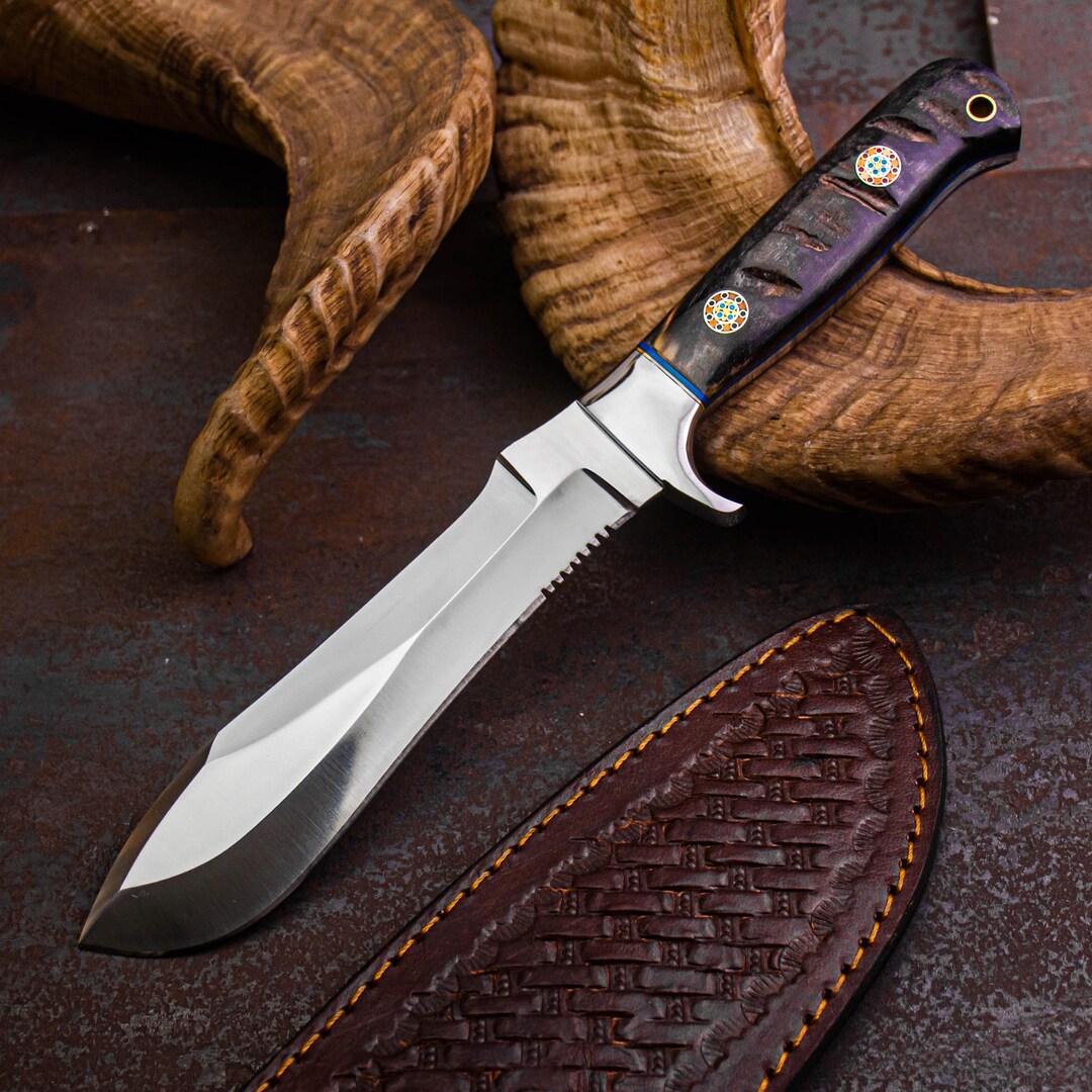 Custom Handmade Hunting Knife Guard Viking Knife Full Tang Outdoor Game ...