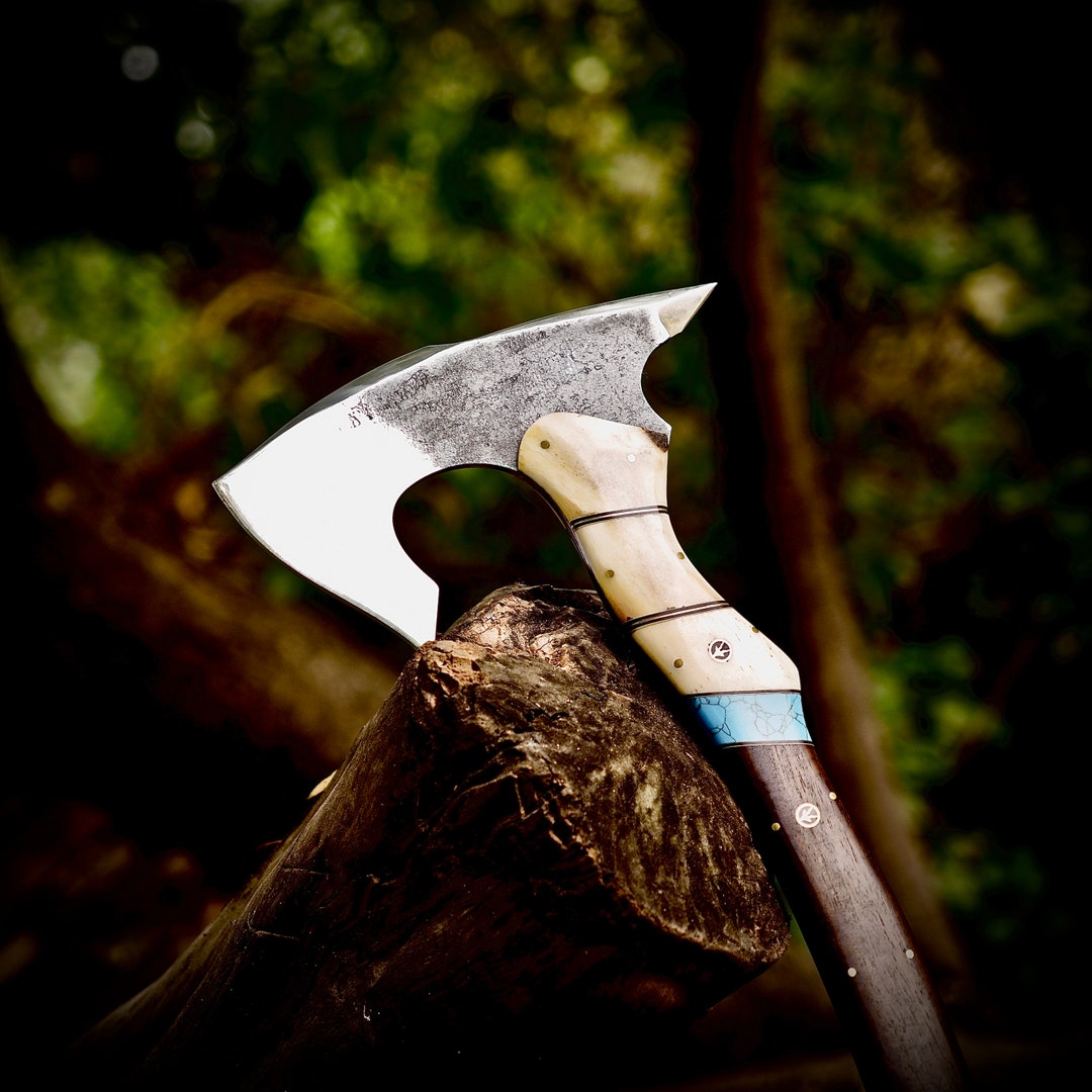Handmade Forged Axe Bushcraft Camping Axe Hatchet Gift - Etsy