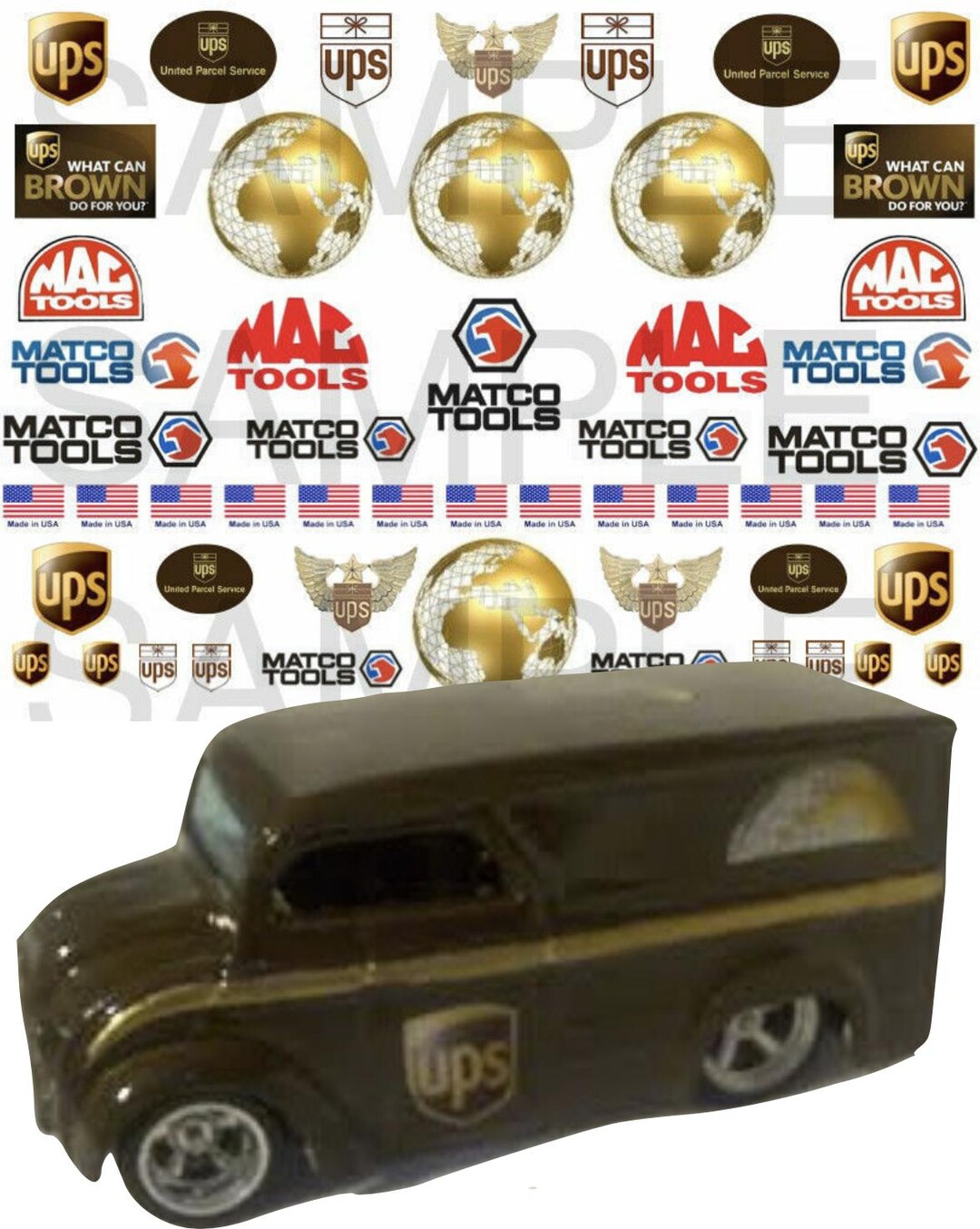1/64 Scale Post Office & Tools Water Slide Decals for Customs Diecast ...