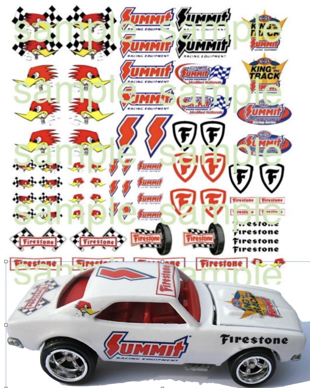 1/64 Scale Clay Summit Water Slide Decals for Hot Wheels Customs ...
