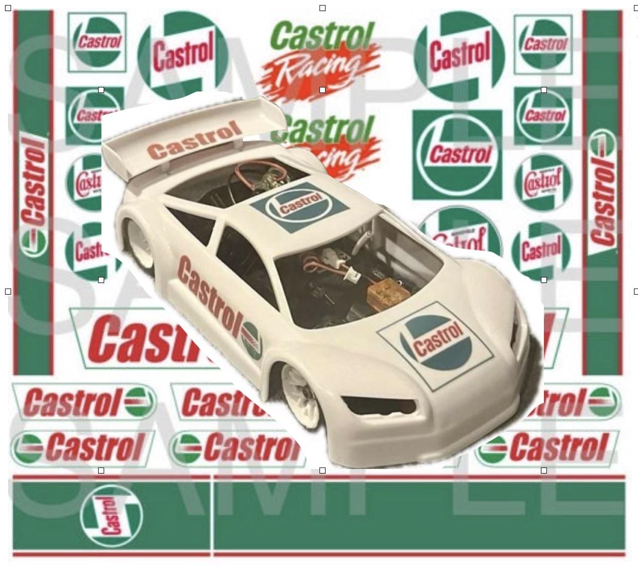 1/64 Scale Castrol Oil Water Slide Decals for Hot Wheels Customs ...