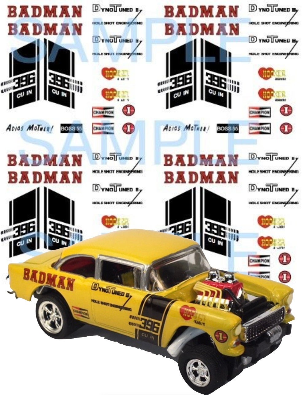1/64 Scale Badman Water Slide Decals for Customs Diecast - Etsy