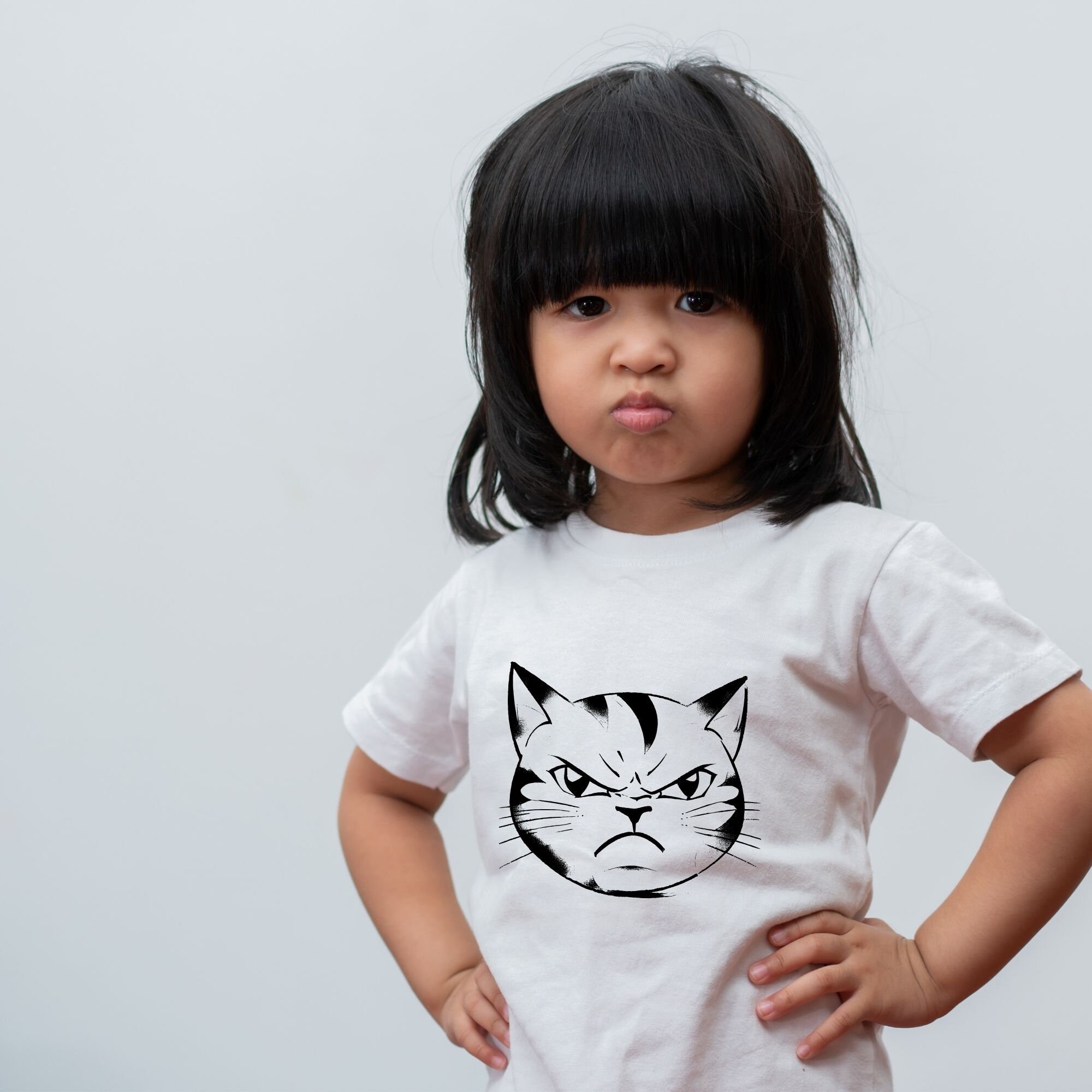 Angry Face Cat SVG and PNG Files Perfect for Crafts, Apparel, and More ...