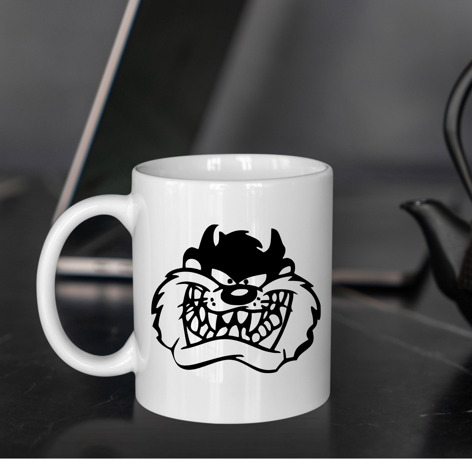 Tasmanian Devil SVG - Wildlife Silhouette, Angry Face SVG, Digital ...
