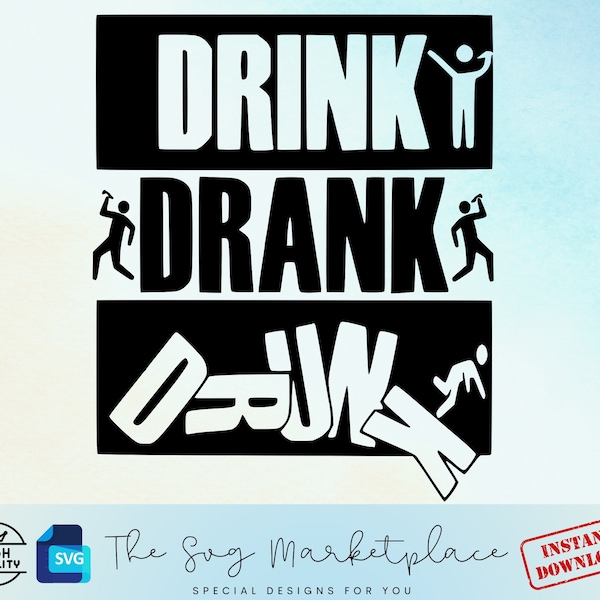 Drink Drank Drunk - Etsy