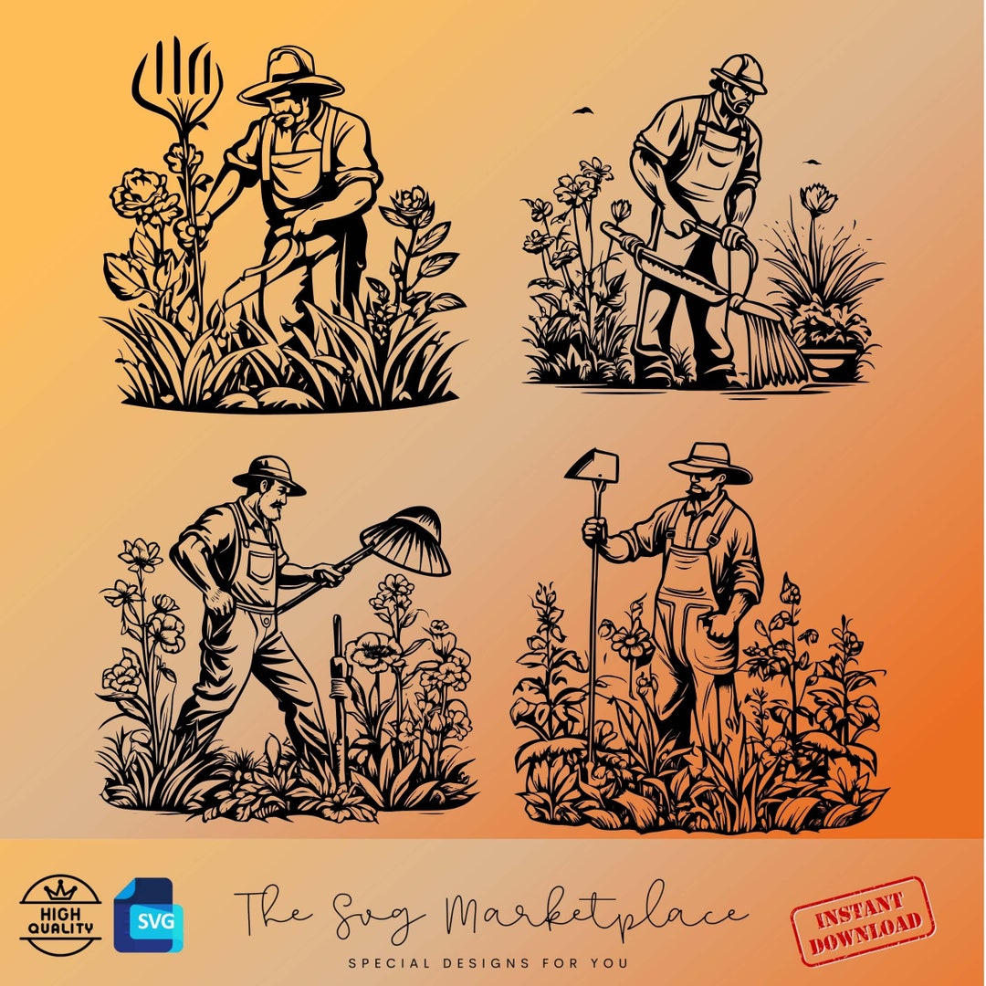 Gardener SVG, PNG Files, Gardening Designs (digital Download) - Etsy