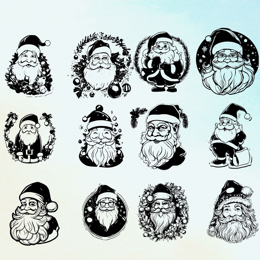 Jolly Old Saint Nick: Santa Claus Design SVG Files - Perfect for ...