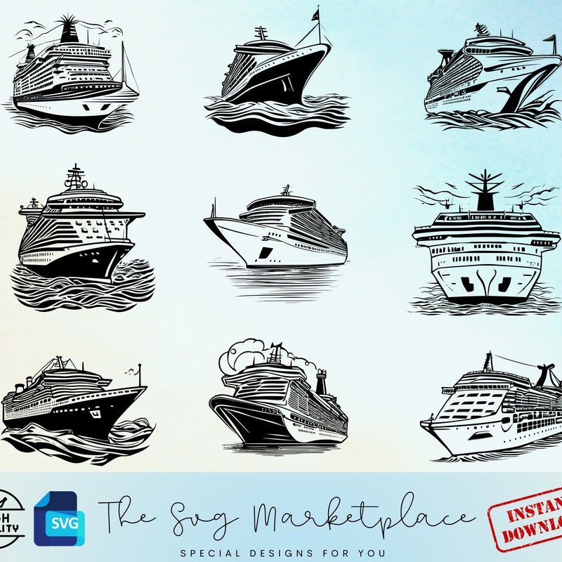 Cruise Ship Svg - Etsy