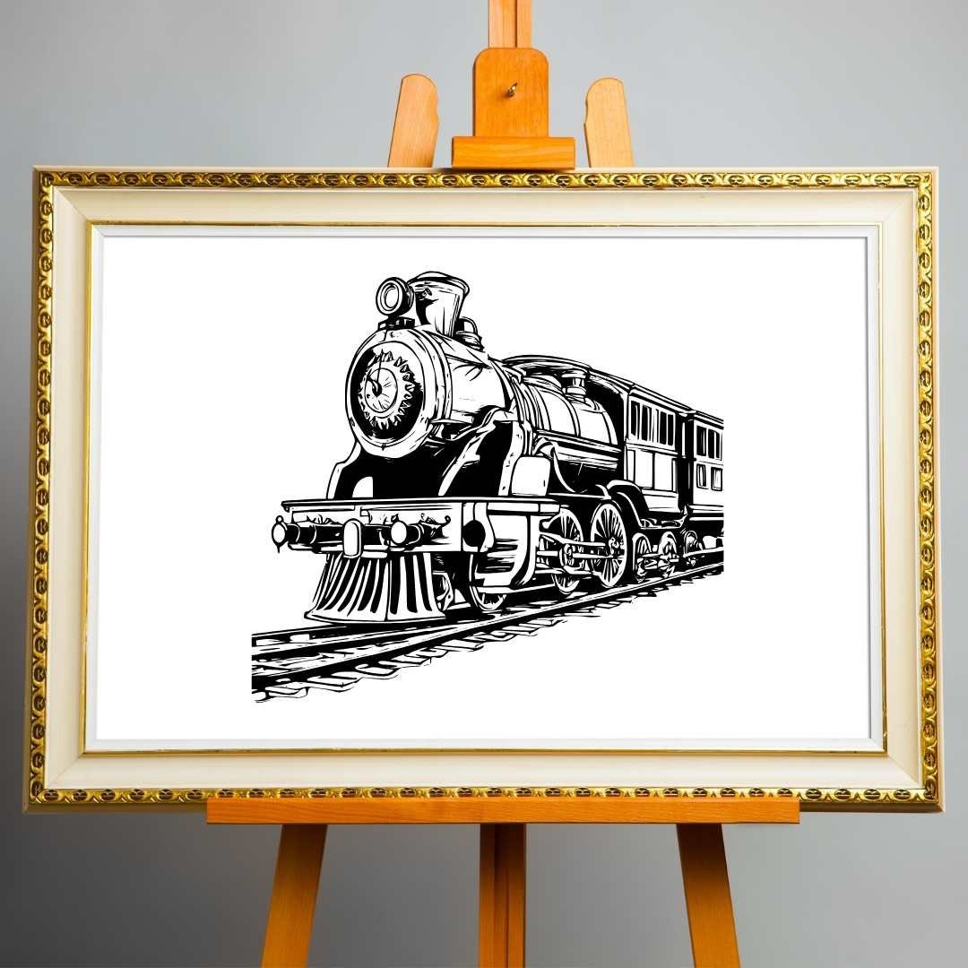 9 Train Design SVG and PNG Files Set, Railway Passenger Train ...