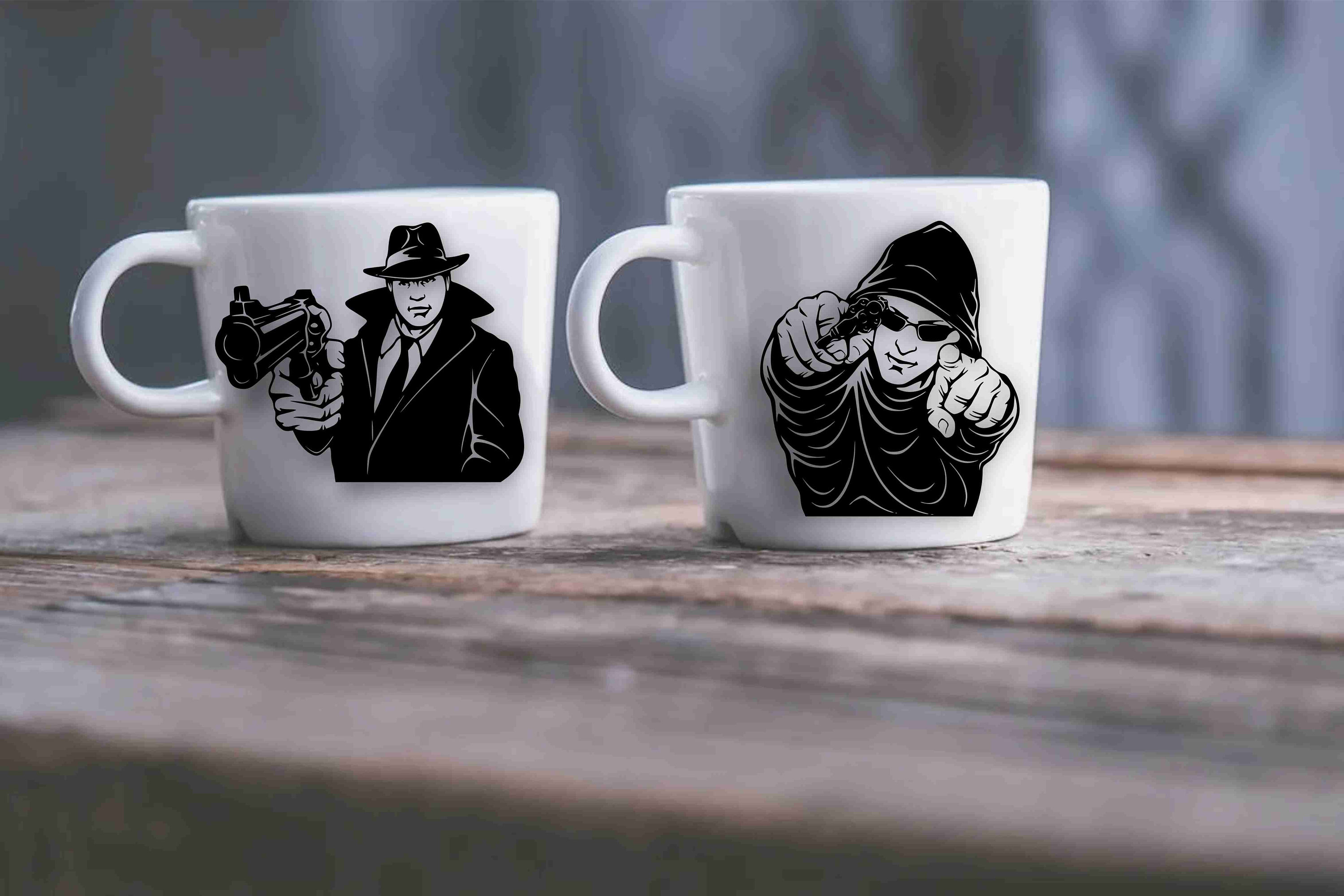 Retro Gangster SVG , Gangster Art , Gangster Frıendly , Criminal Man ...