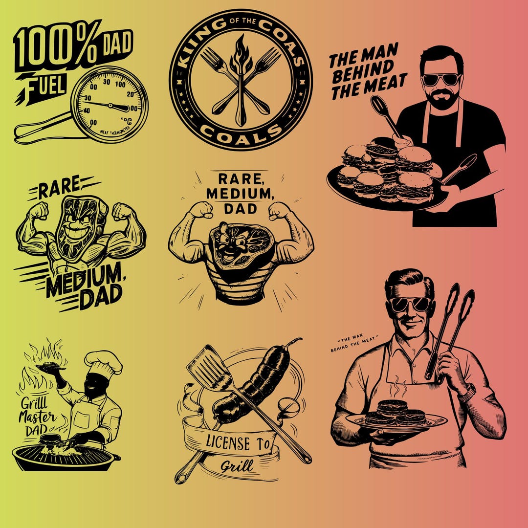 Grill Master Dad SVG Bundle, BBQ Designs (cut Files) - Etsy