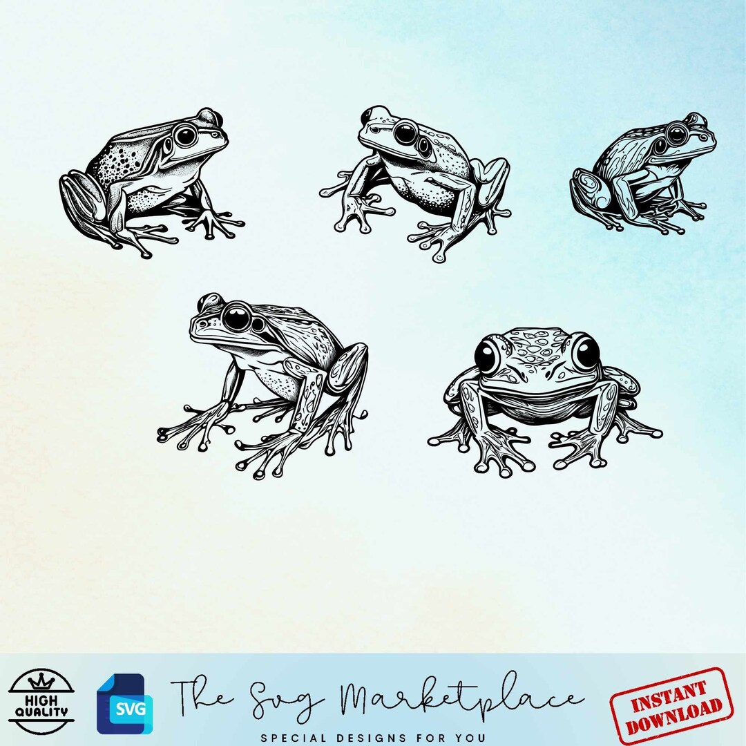 5 Pacific Tree Frog Svg, Jungle Animals, Cricut Silhouette,svg for T ...