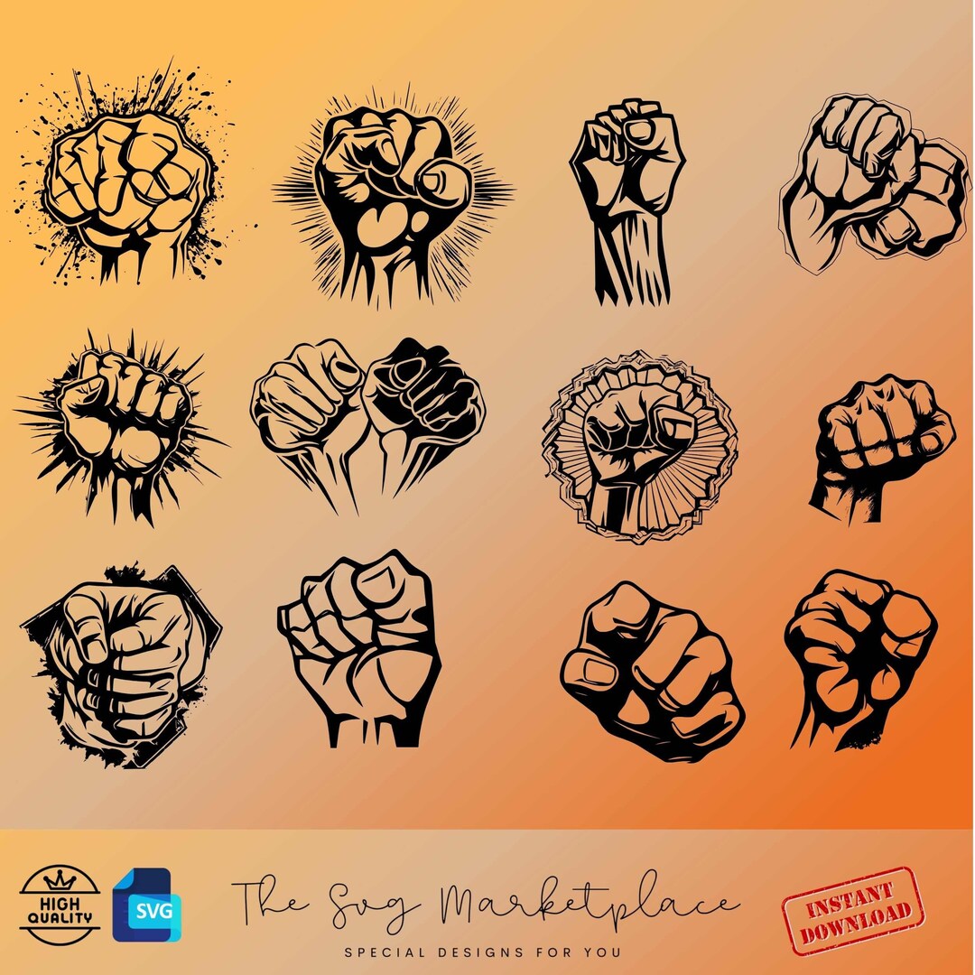 Raised Fist SVG Bundle – Pride & Power Designs (cut Files) - Etsy