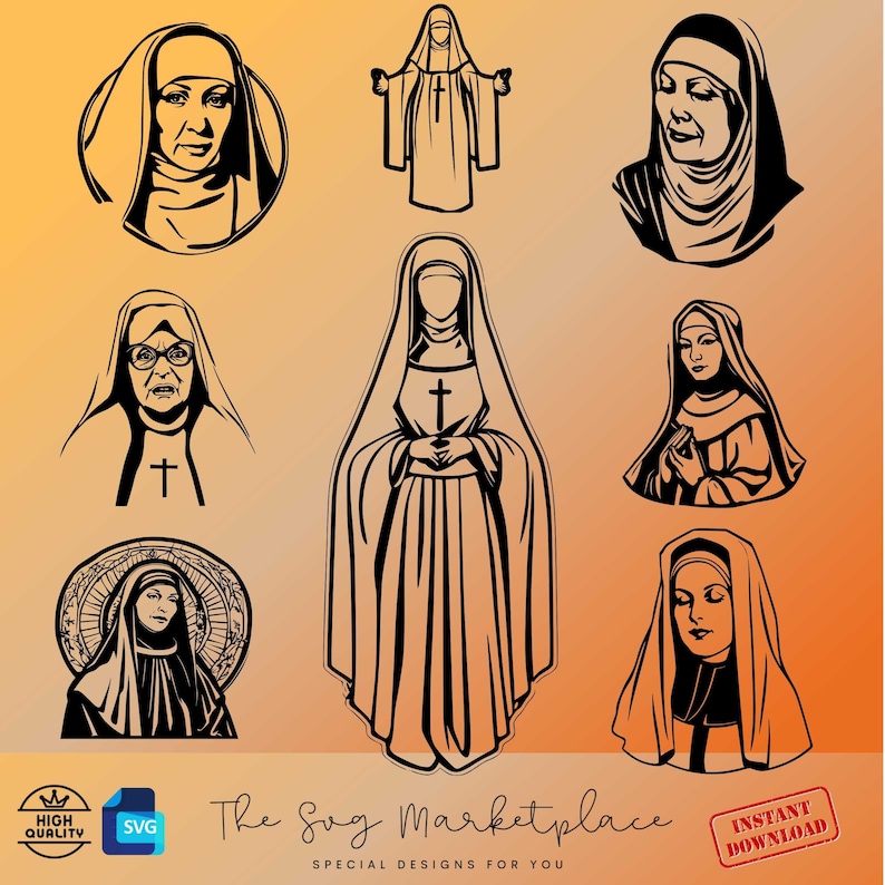The Nun Png and Svg Files , the Nun Svg, the Nun Png,the Nun Vector ...