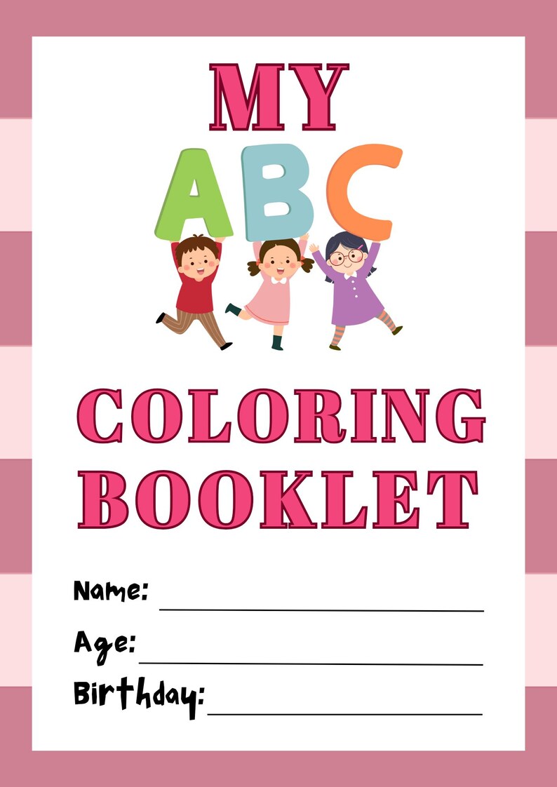 ABC Coloring Book – Printable Alphabet Worksheet, Kids Learning (PDF ...