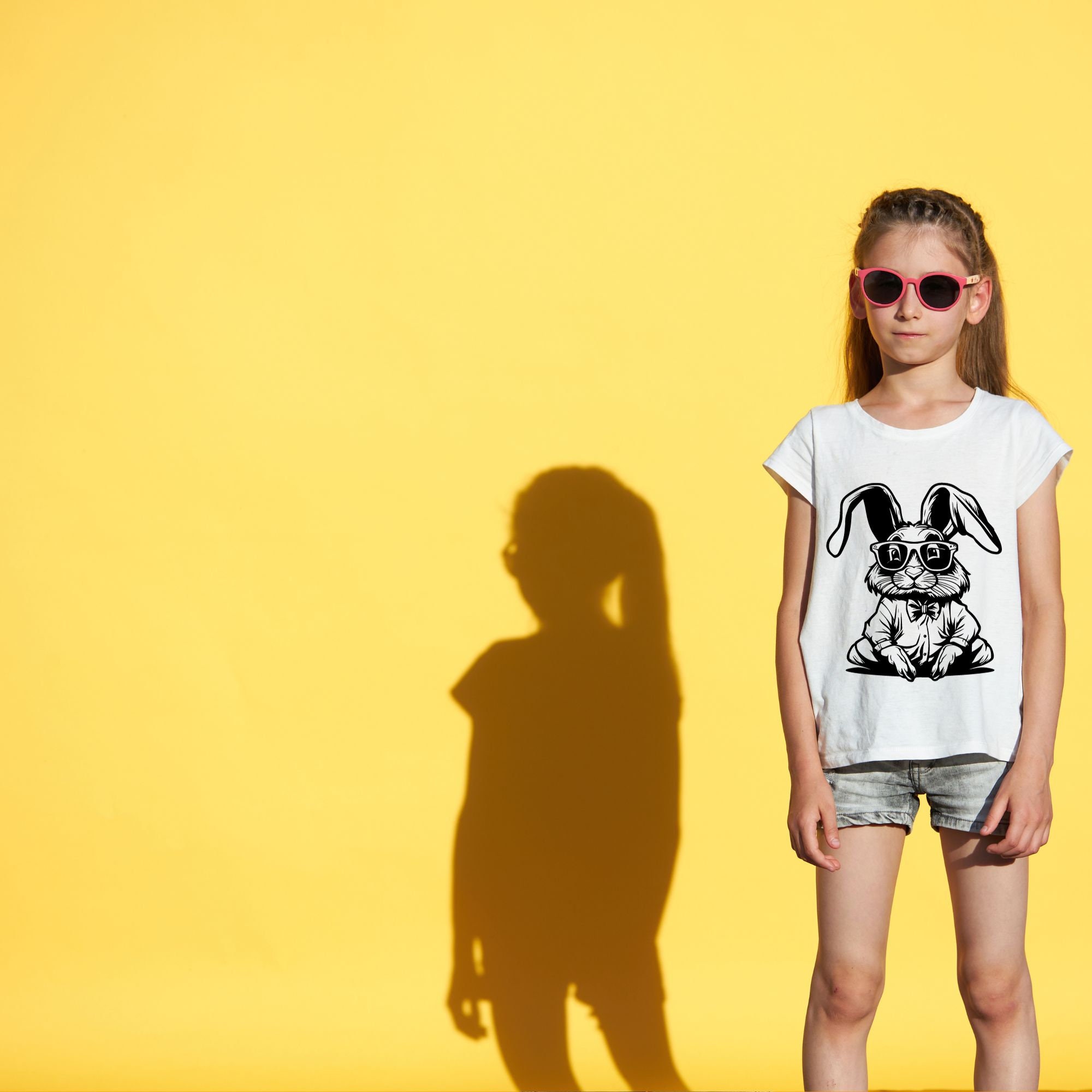 9 Pieces Rabbit With Sunglasses Bunny Sunglasses Svg Bunny Svg easter ...