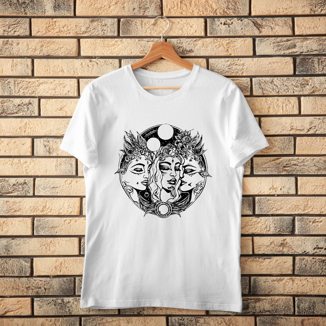 Female Goddess SVG & PNG Bundle Triple Goddess Wiccan Symbol, Pagan ...