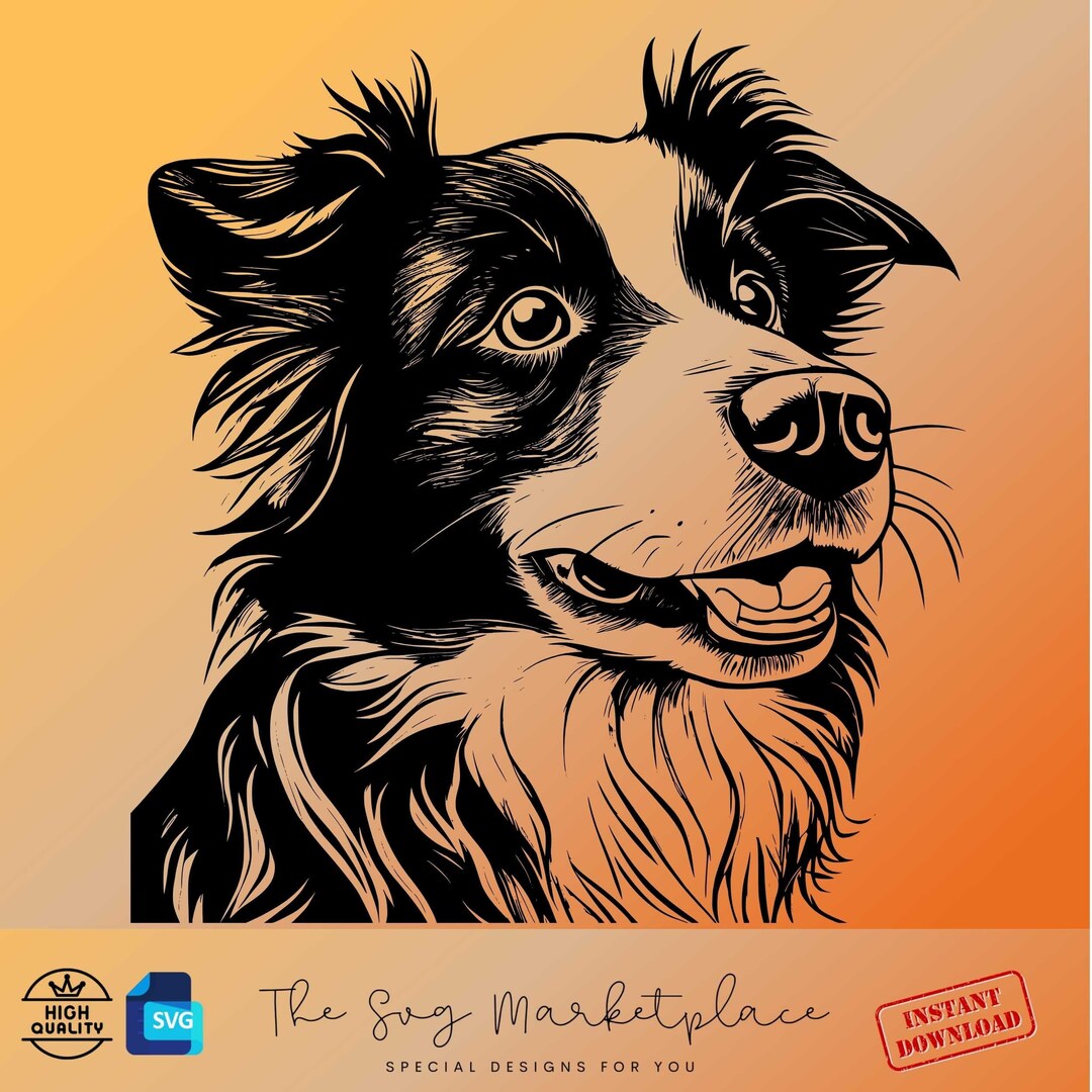 Border Collie Peek-a-boo Puppy SVG – Dog Lover Gift, K9 Cattle Art ...