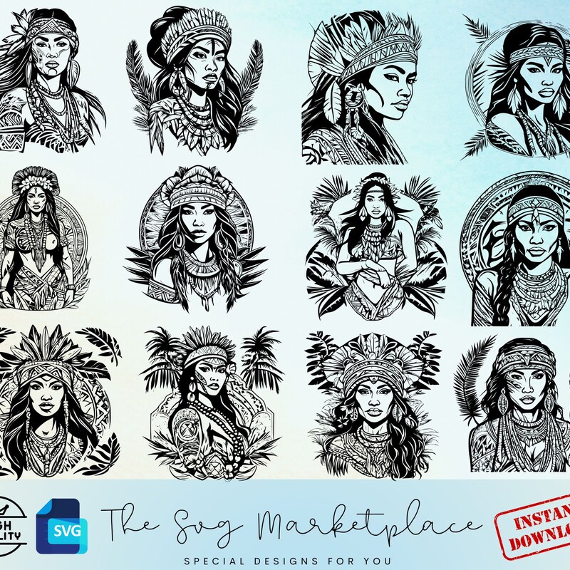 Hawaiian Tribal Svg - Etsy