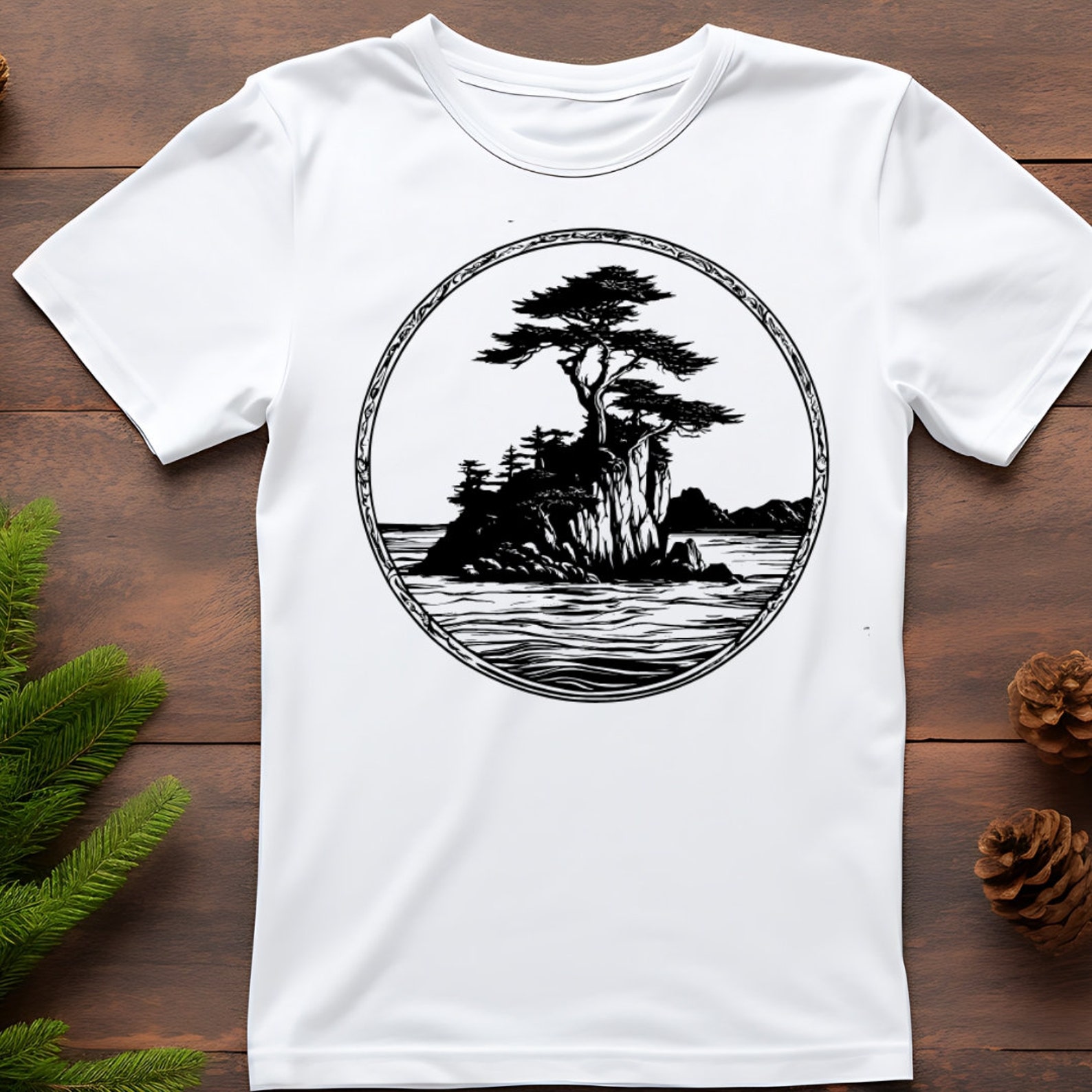 Lone Cypress Tree Print Designs, Botanical Art (SVG File) - Etsy