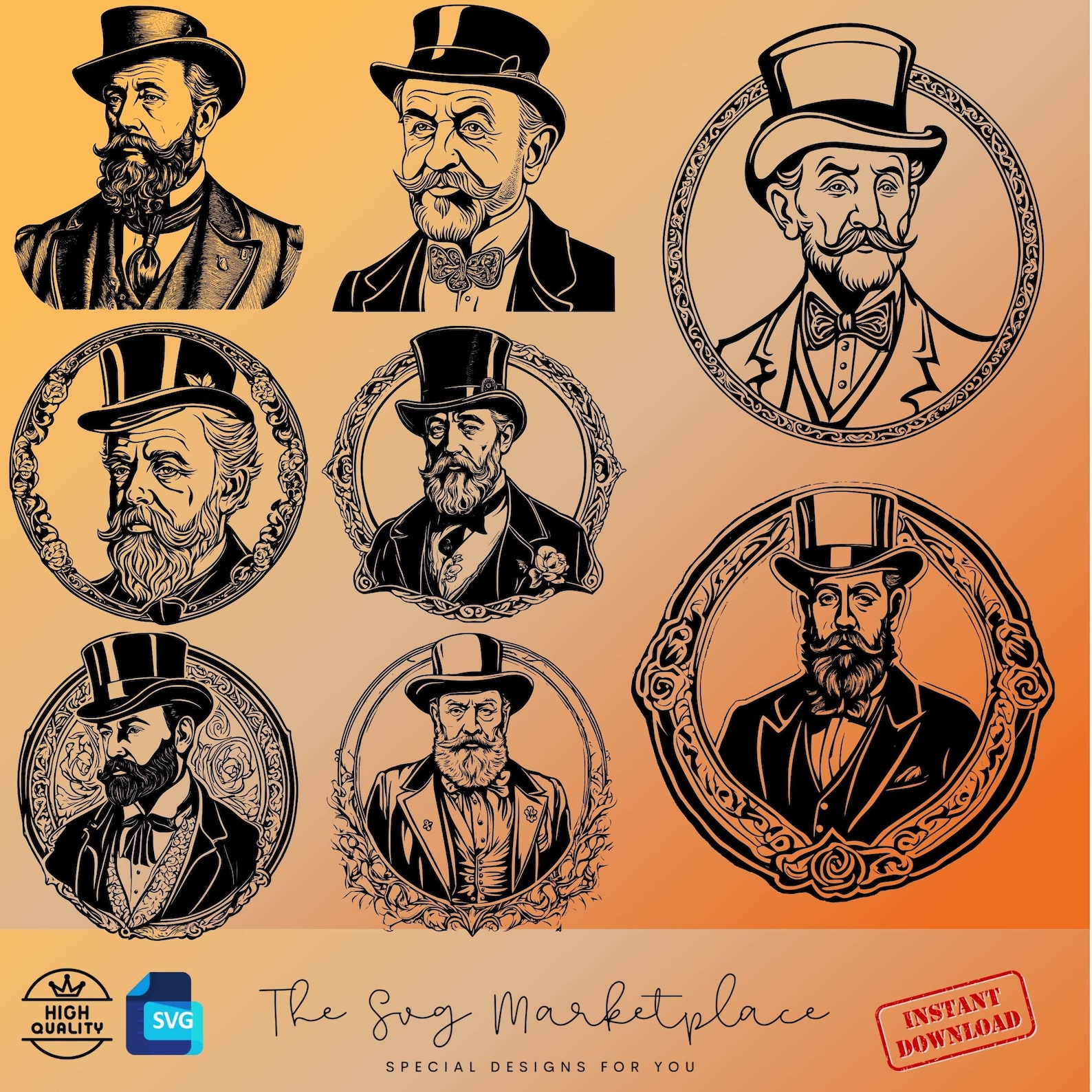 Classic Irish Man Portrait SVG Designs, Unique Irish Gifts, Timeless ...