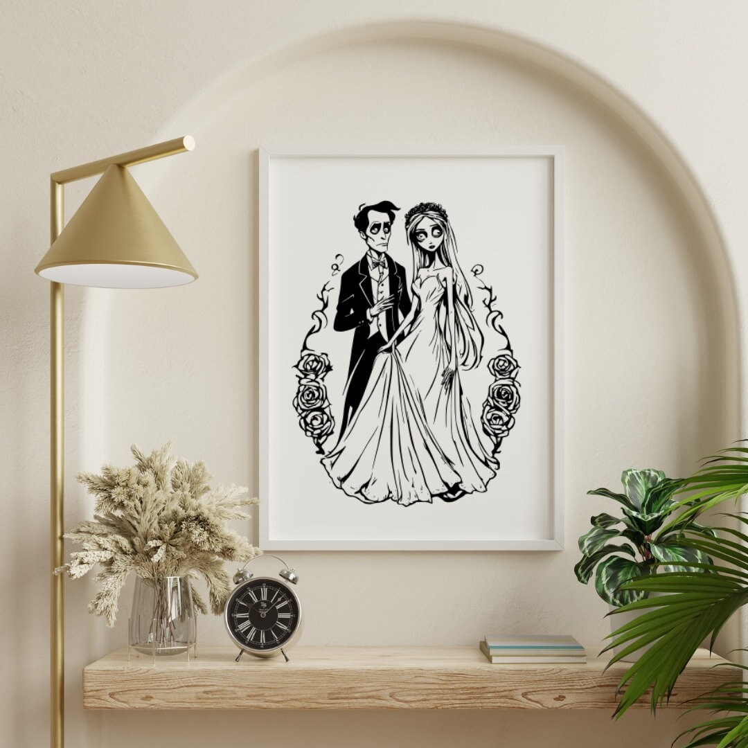 Corpse Bride SVG/PNG Pack - 9 Spooky Marriage Designs for Halloween ...